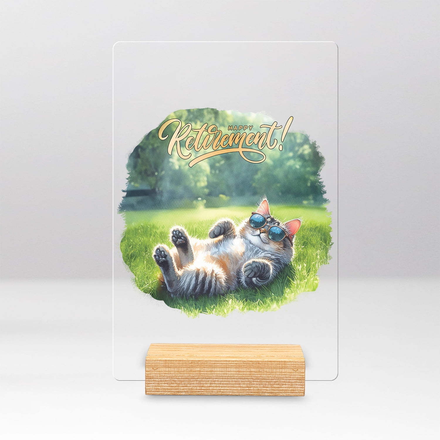 Happy Retirement with Manx Enjoy Life Rest Time Acrylic Plaque Sign ...