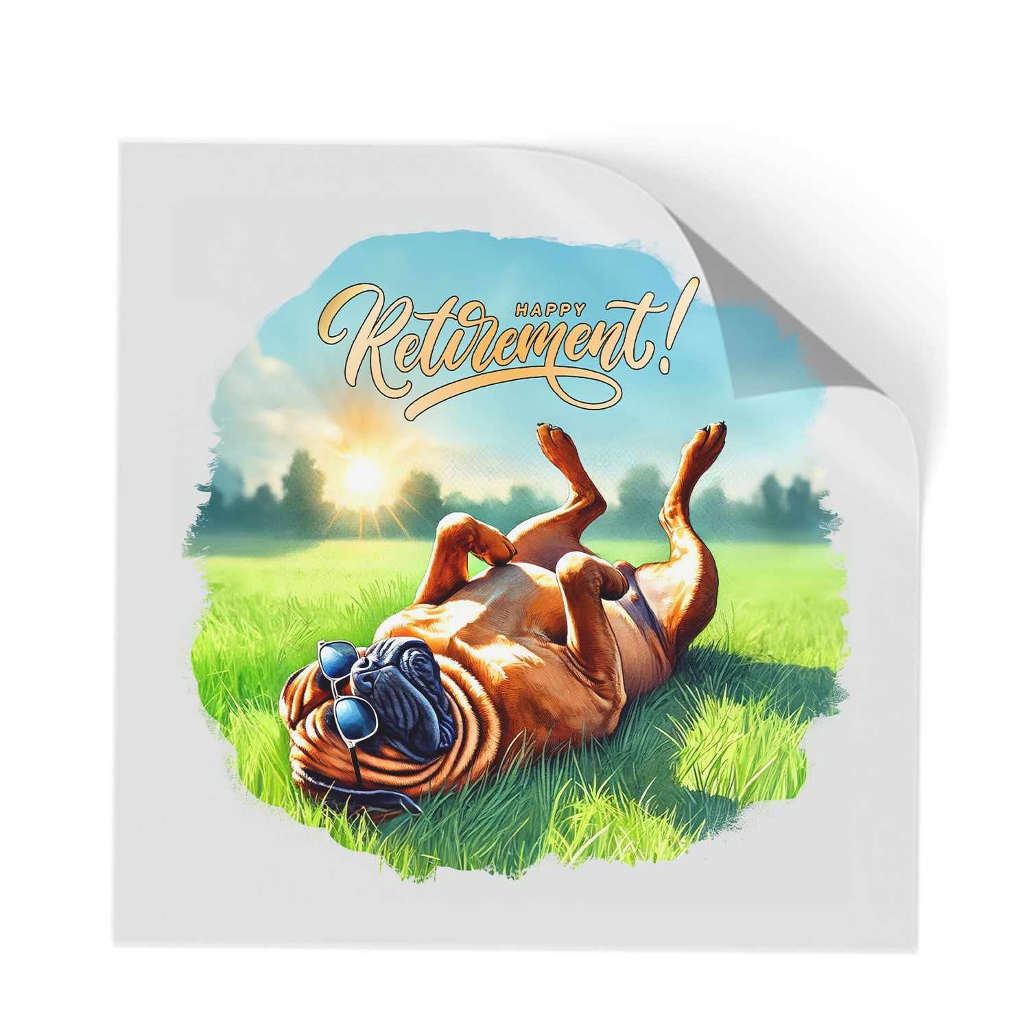 Happy Retirement with Mastiff Enjoy Life Rest Time Cutout Transfer ...