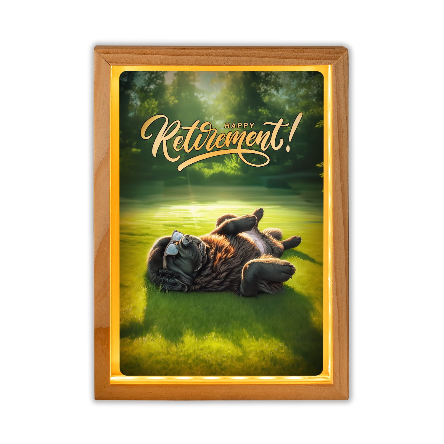 Happy Retirement with Newfoundland Enjoy Life Rest Time Acrylic Plaque ...
