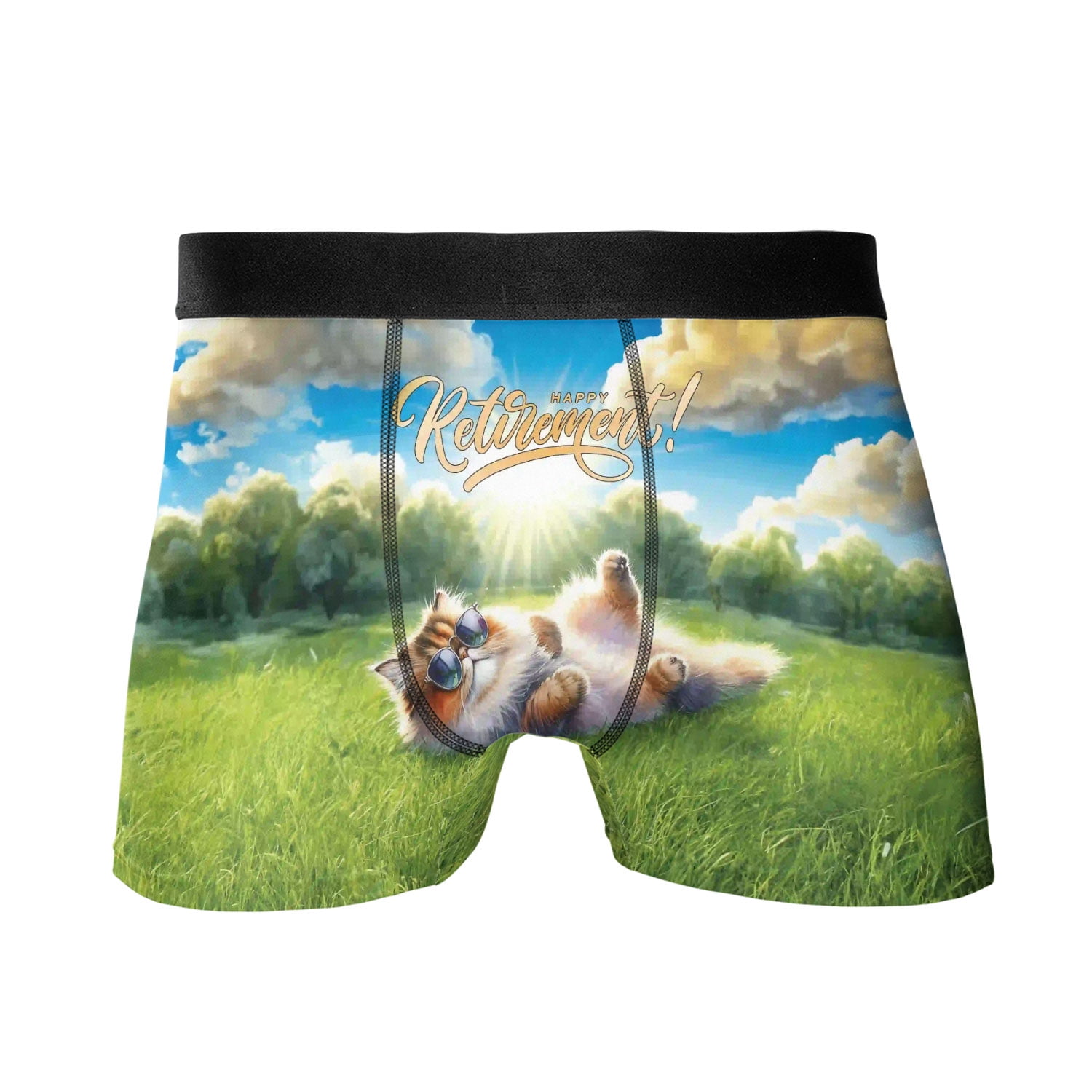 Happy Retirement with Persian Enjoy Life Rest Time All Over Print Boxer ...