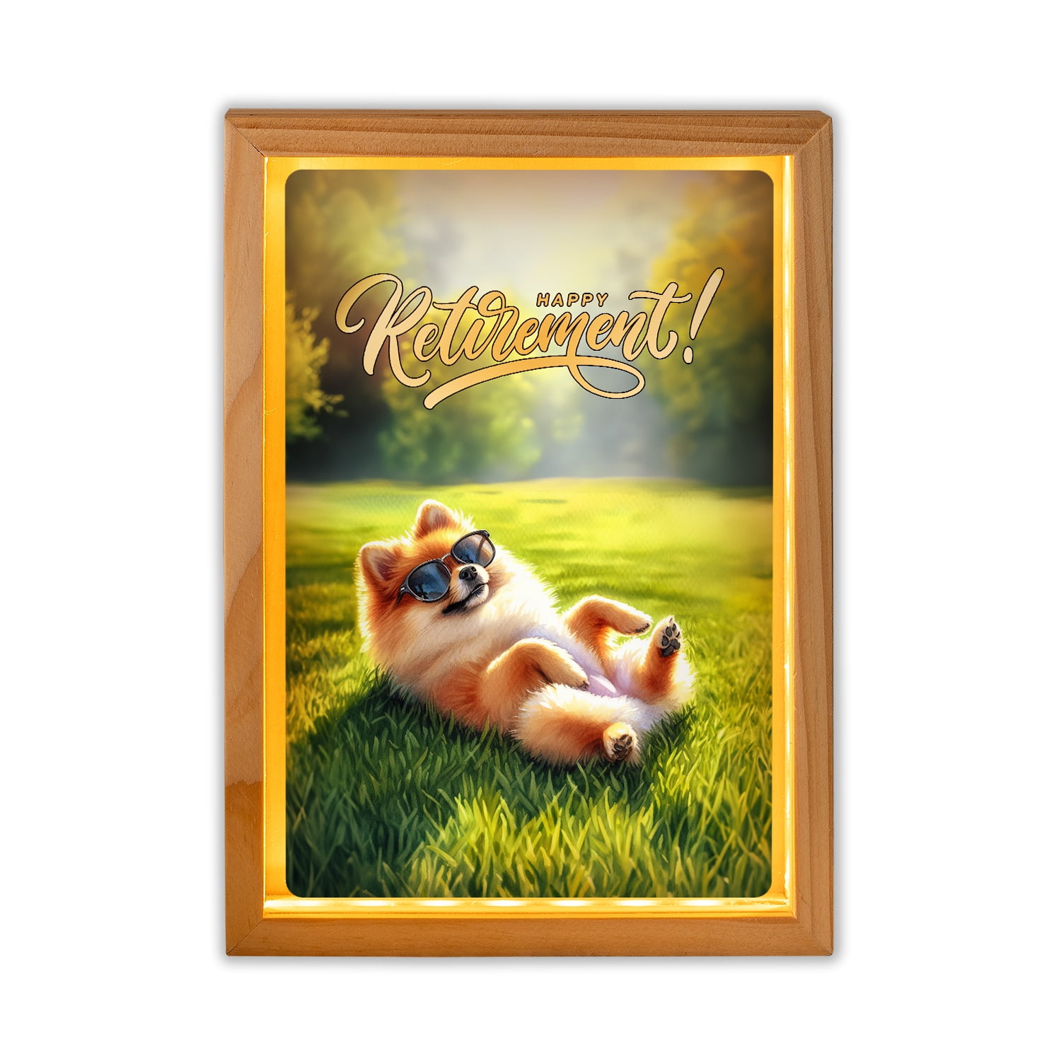 Happy Retirement with Pomeranian Enjoy Life Rest Time Acrylic Plaque ...