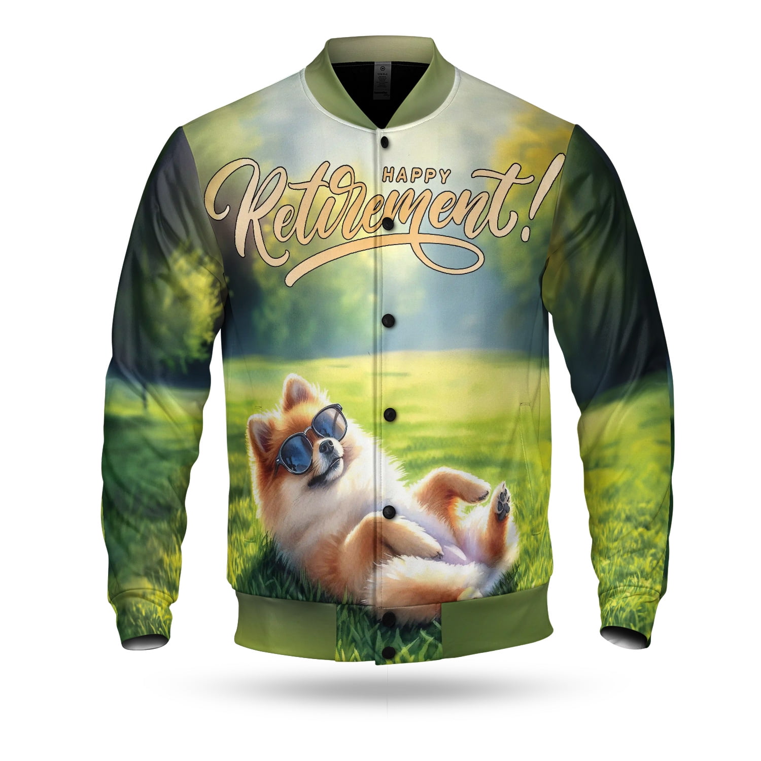 Happy Retirement with Pomeranian Enjoy Life Rest Time All Over Print 3D ...