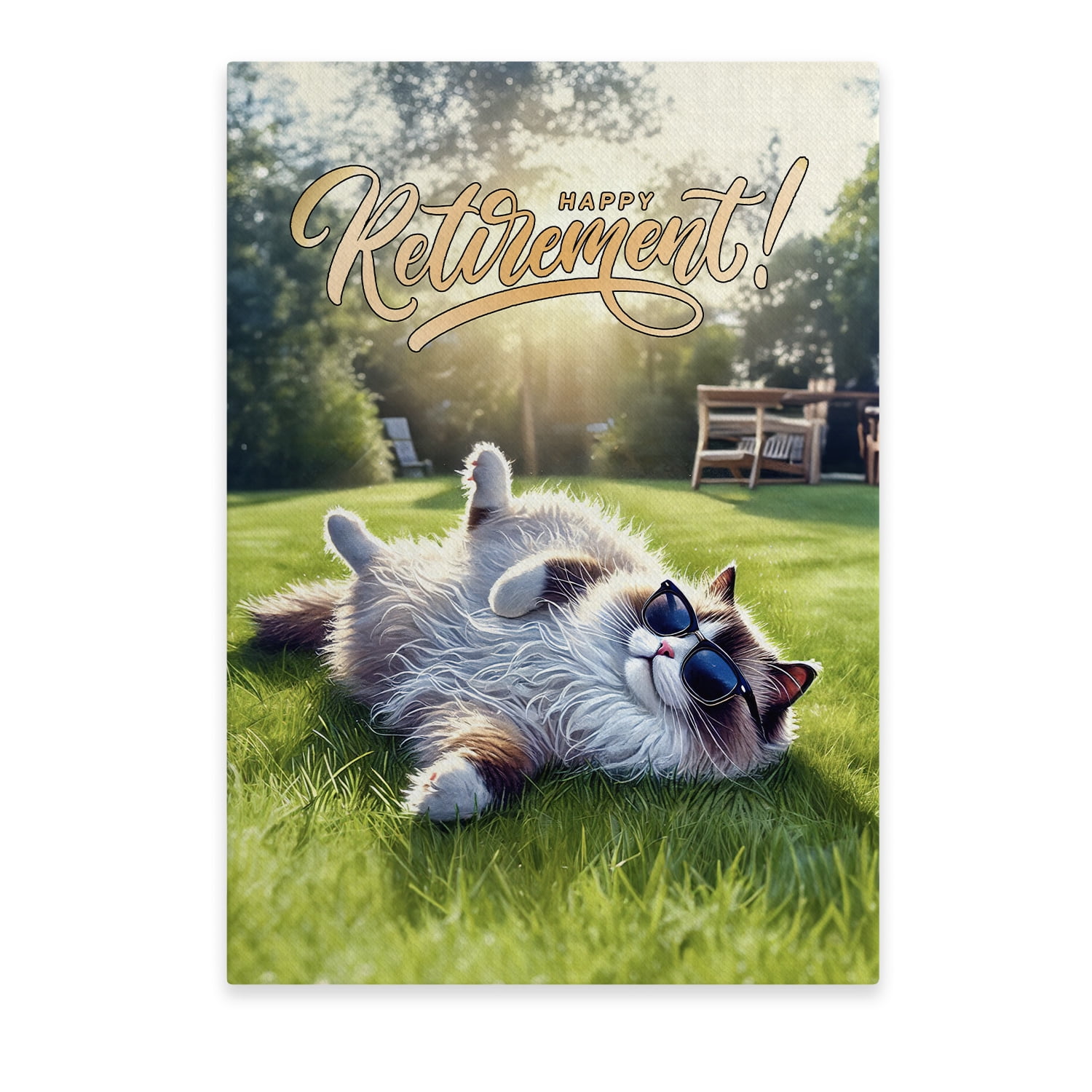Happy Retirement with Ragdoll Enjoy Life Rest Time Vertical Matte ...