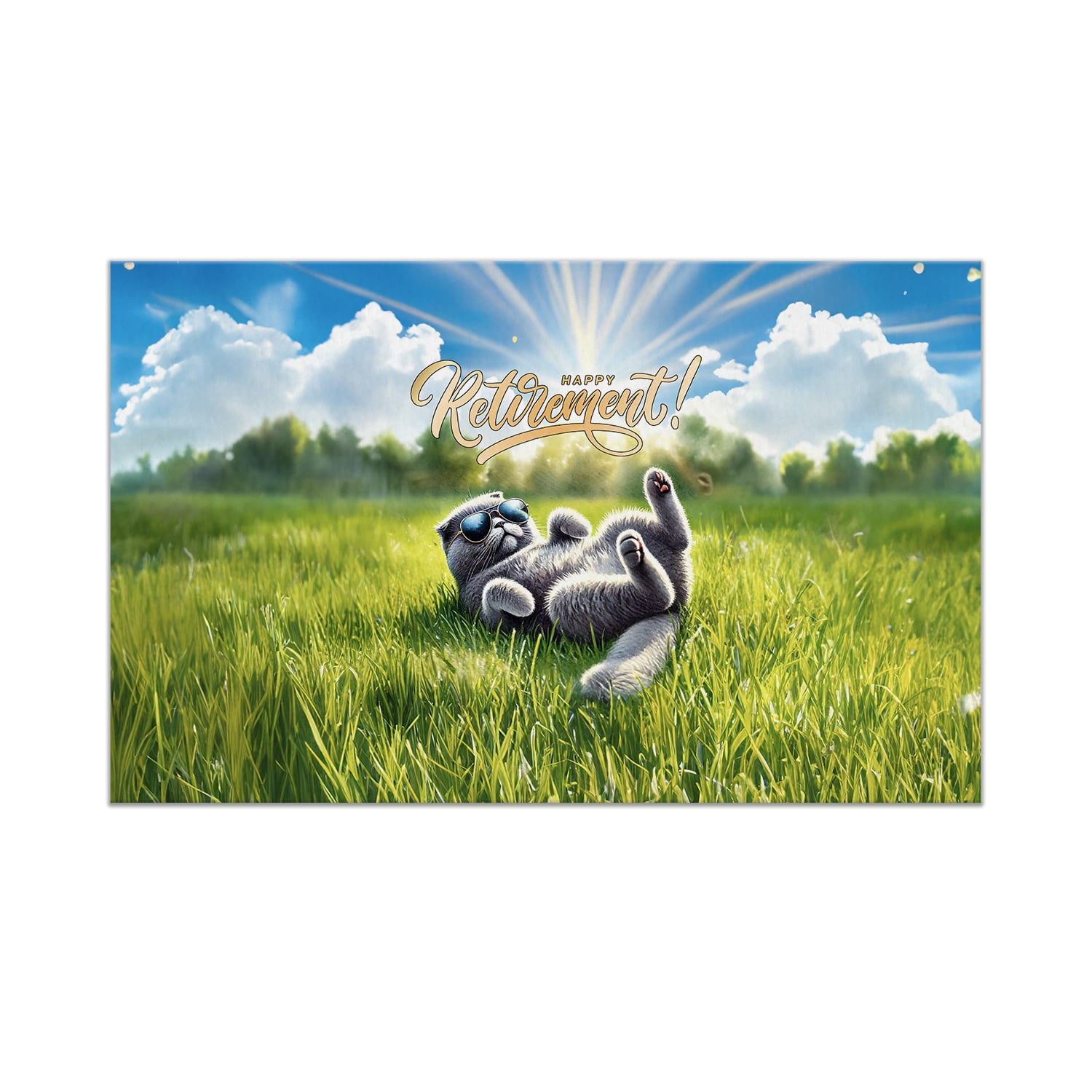 Happy Retirement with Scottish Fold Enjoy Life Rest Time Doormat Cat ...