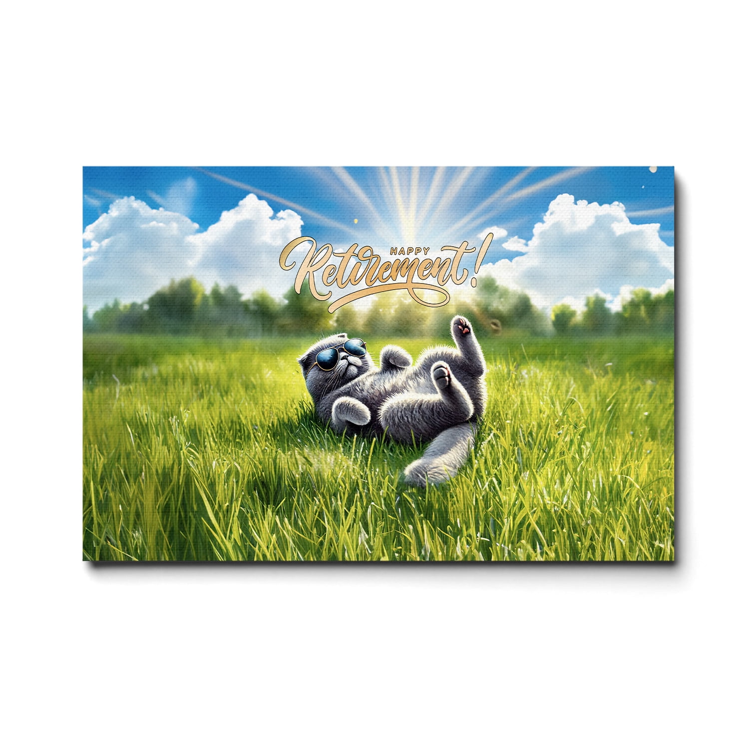 Happy Retirement with Scottish Fold Enjoy Life Rest Time Horizontal ...