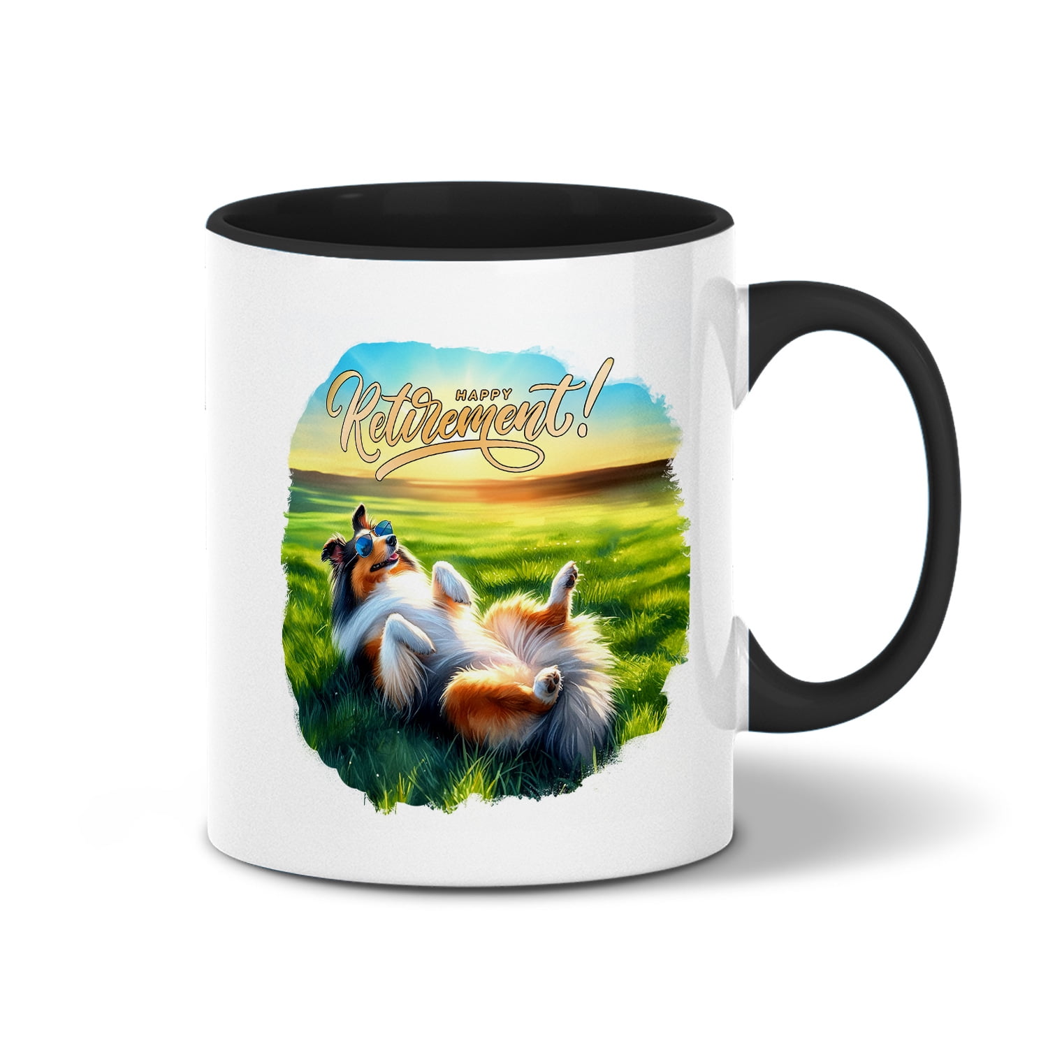 Happy Retirement with Shetland Sheepdog Enjoy Life Rest Time 11oz ...