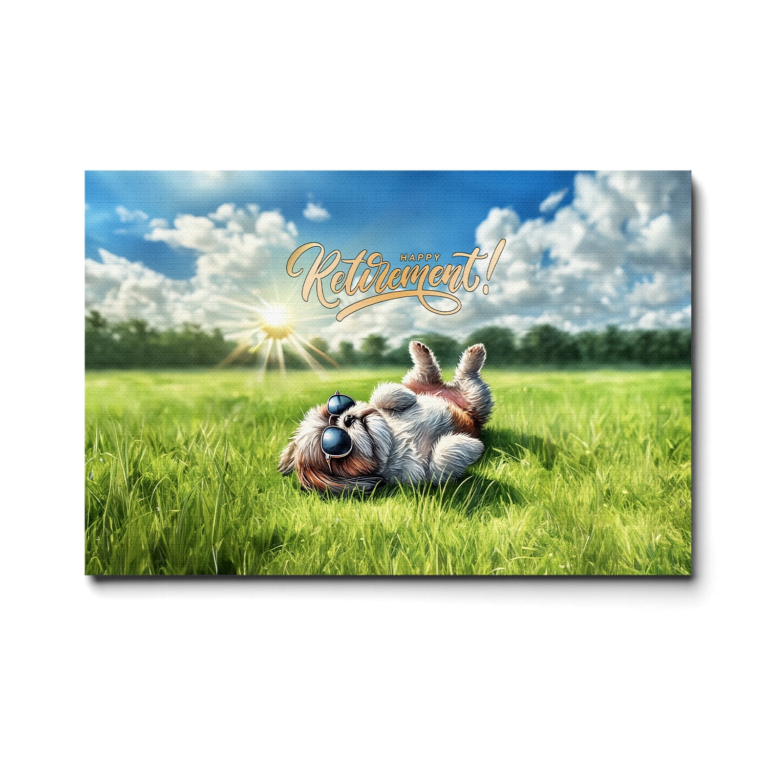 Happy Retirement with Shih Tzu Enjoy Life Rest Time Horizontal Matte ...