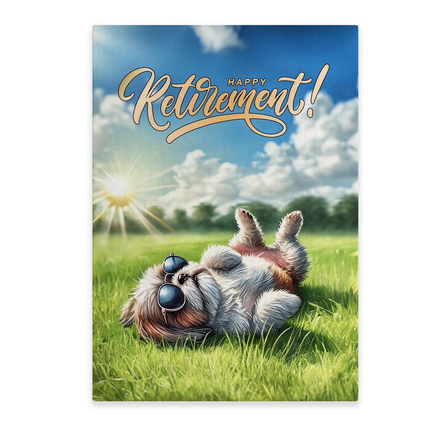 Happy Retirement with Shih Tzu Enjoy Life Rest Time Vertical Matte ...