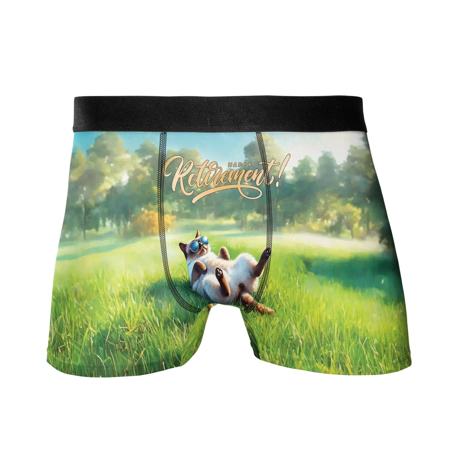 Happy Retirement with Siamese Enjoy Life Rest Time All Over Print Boxer ...