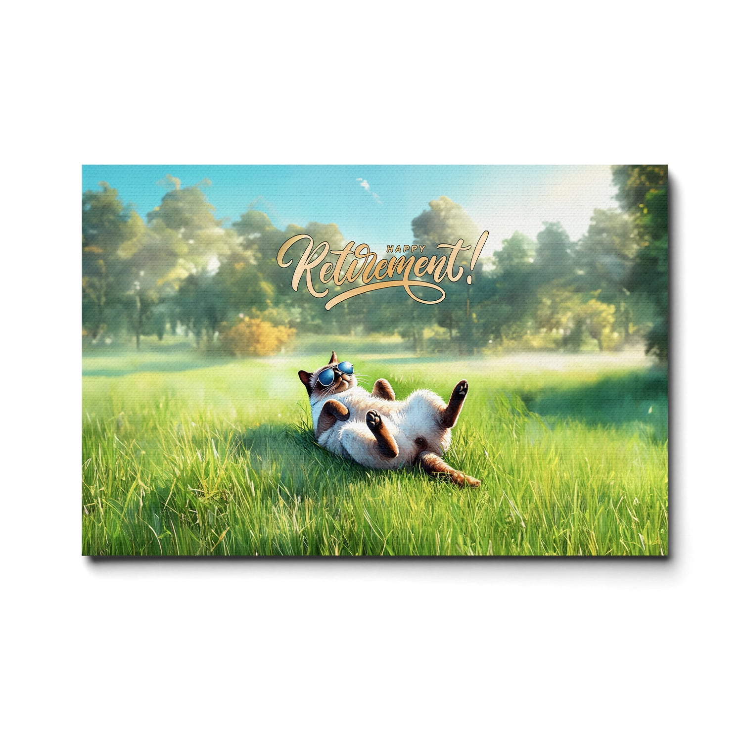 Happy Retirement with Siamese Enjoy Life Rest Time Horizontal Matte ...