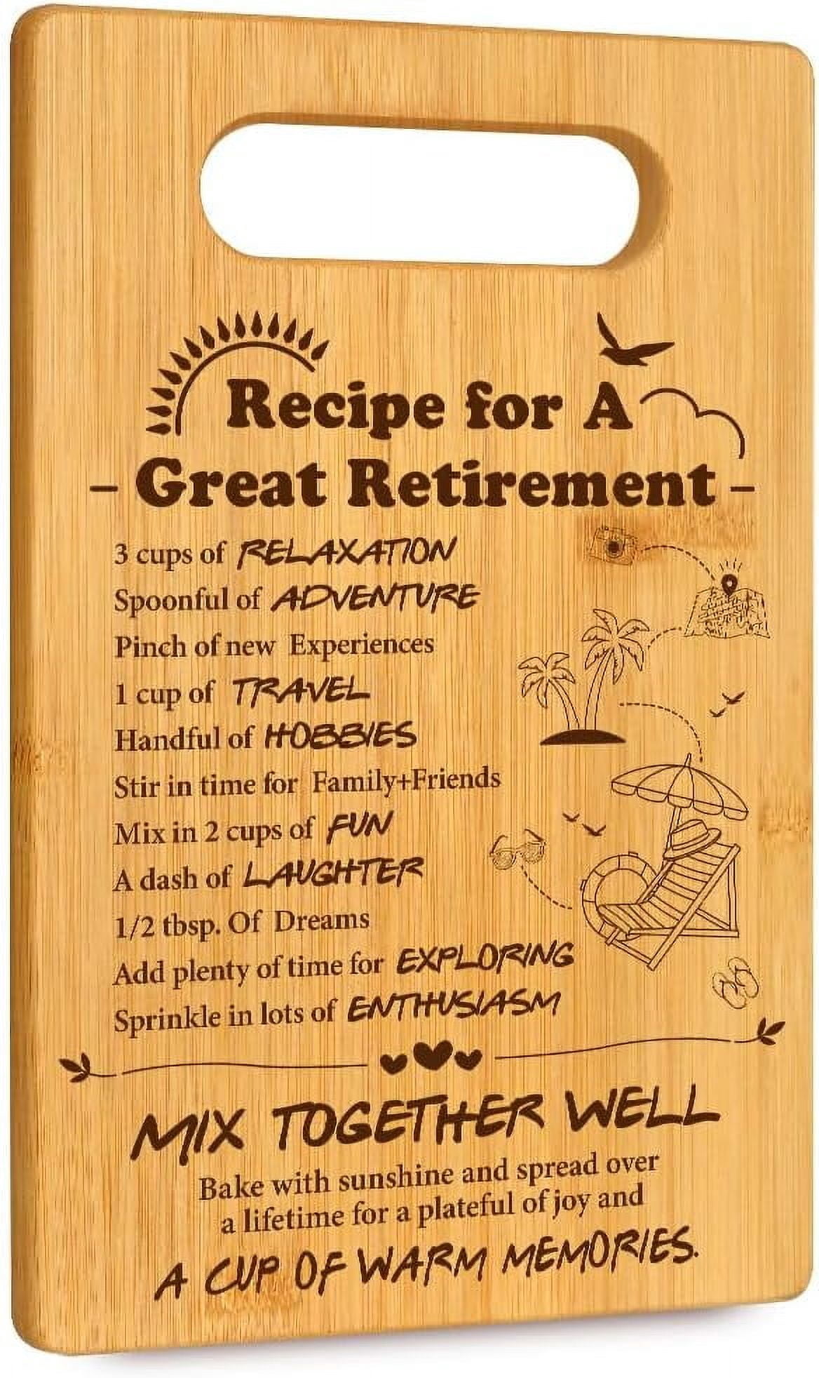 Happy Retirements bamboo Cutting Board Gifts for Teacher Leader boss ...