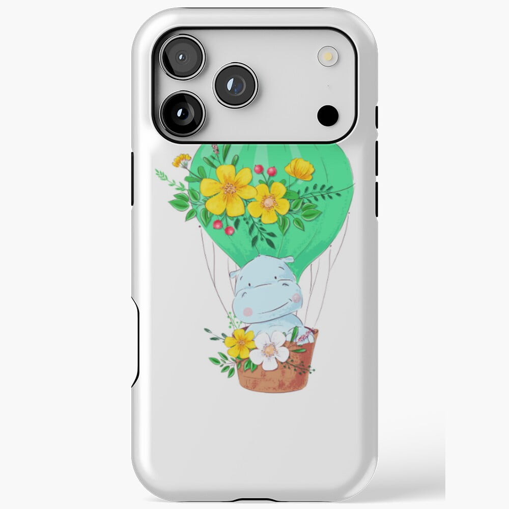 Happy Rhinoceros 03 Cute Rhino Art iPhone Case 17 11 12 13 14 15 16 Pro ...