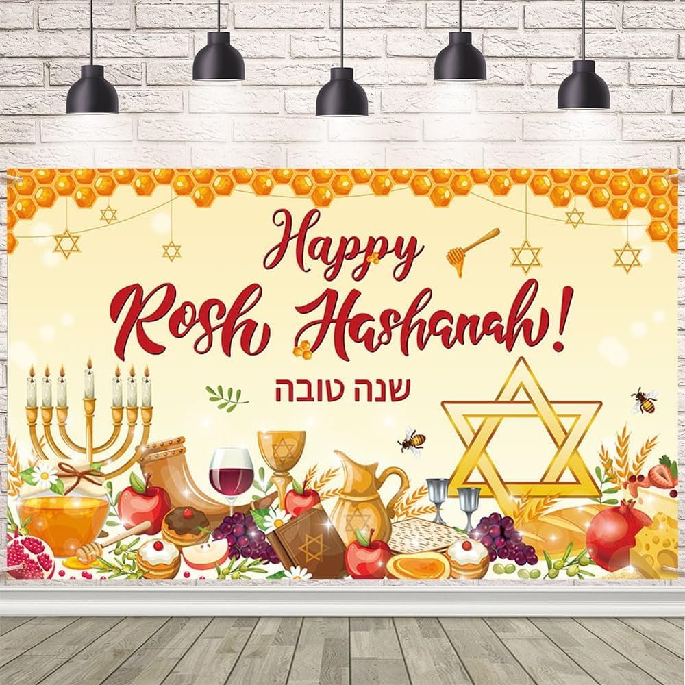 Happy Rosh Hashanah Backdrop Shana Tova Banner Theme Photography ...