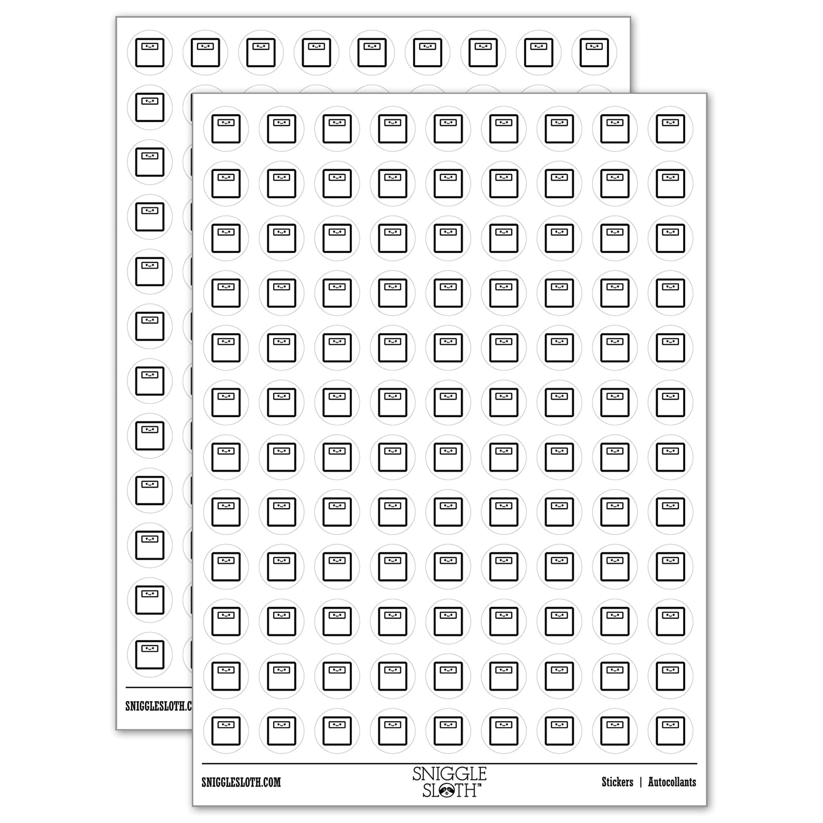 Happy Scale Weight Tracker 200+ Round Stickers - White - Gloss Finish ...