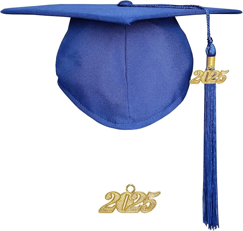 Happy Secret Matte Graduation Cap with 2025 Tassel for Adults High ...