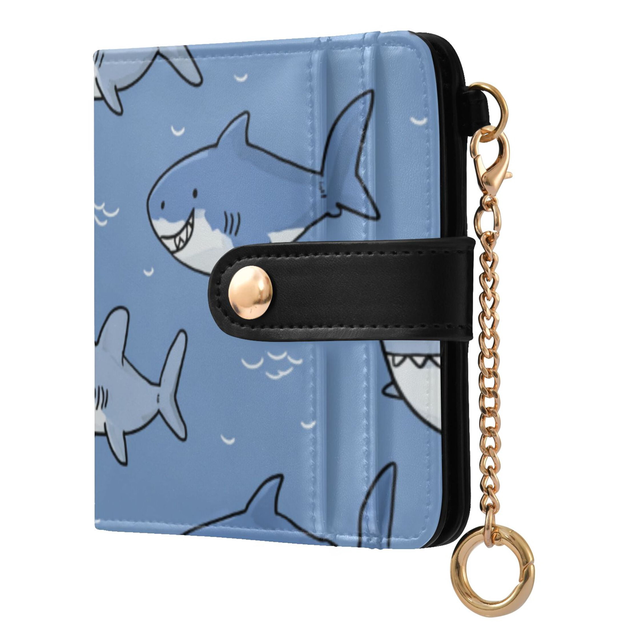 Happy Sharks Women's Wallet PU Leather Card Cases RFID Blocking Purse ...