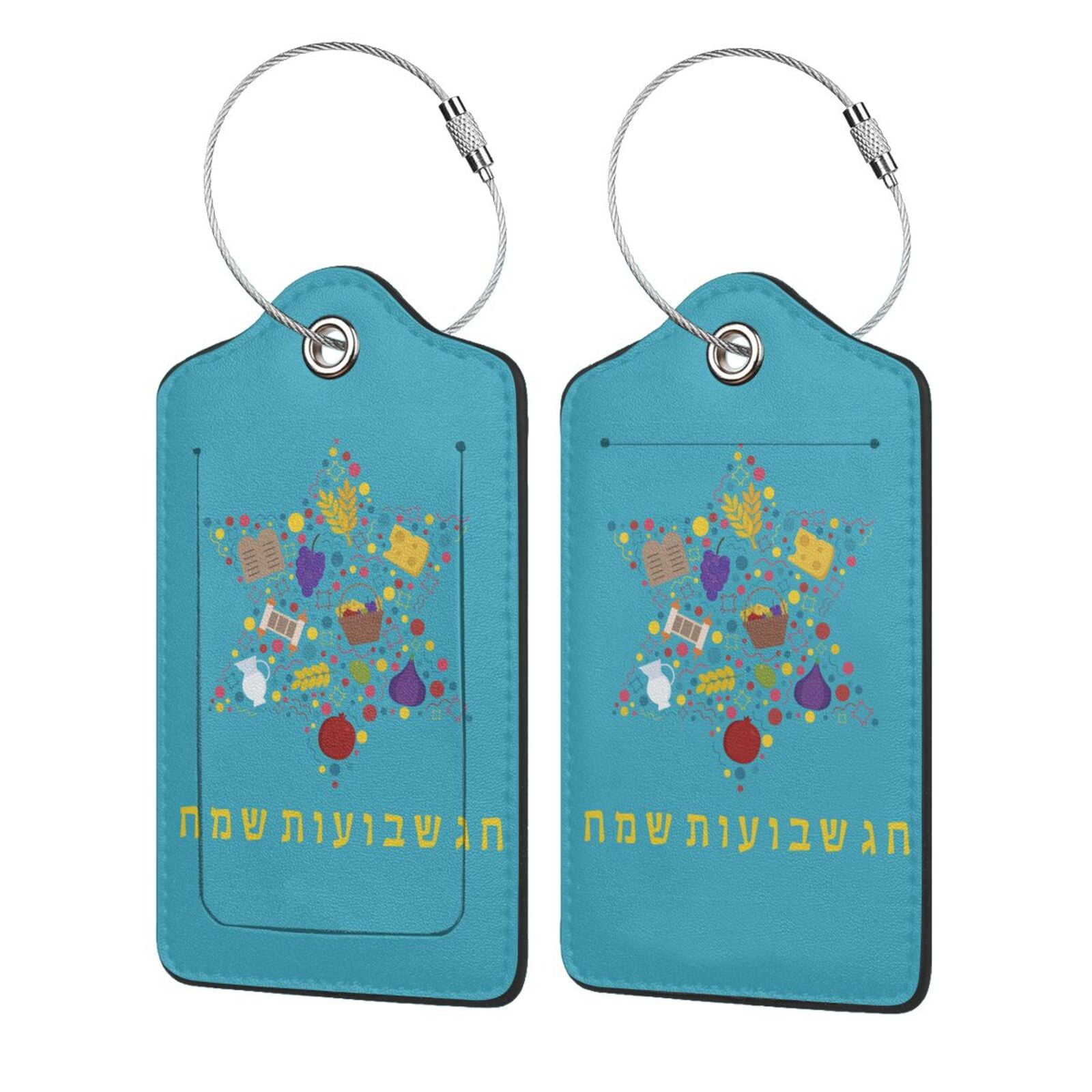 Happy Shavuot Jewish Holiday Luggage Tags for Suitcase Tags Identifiers ...