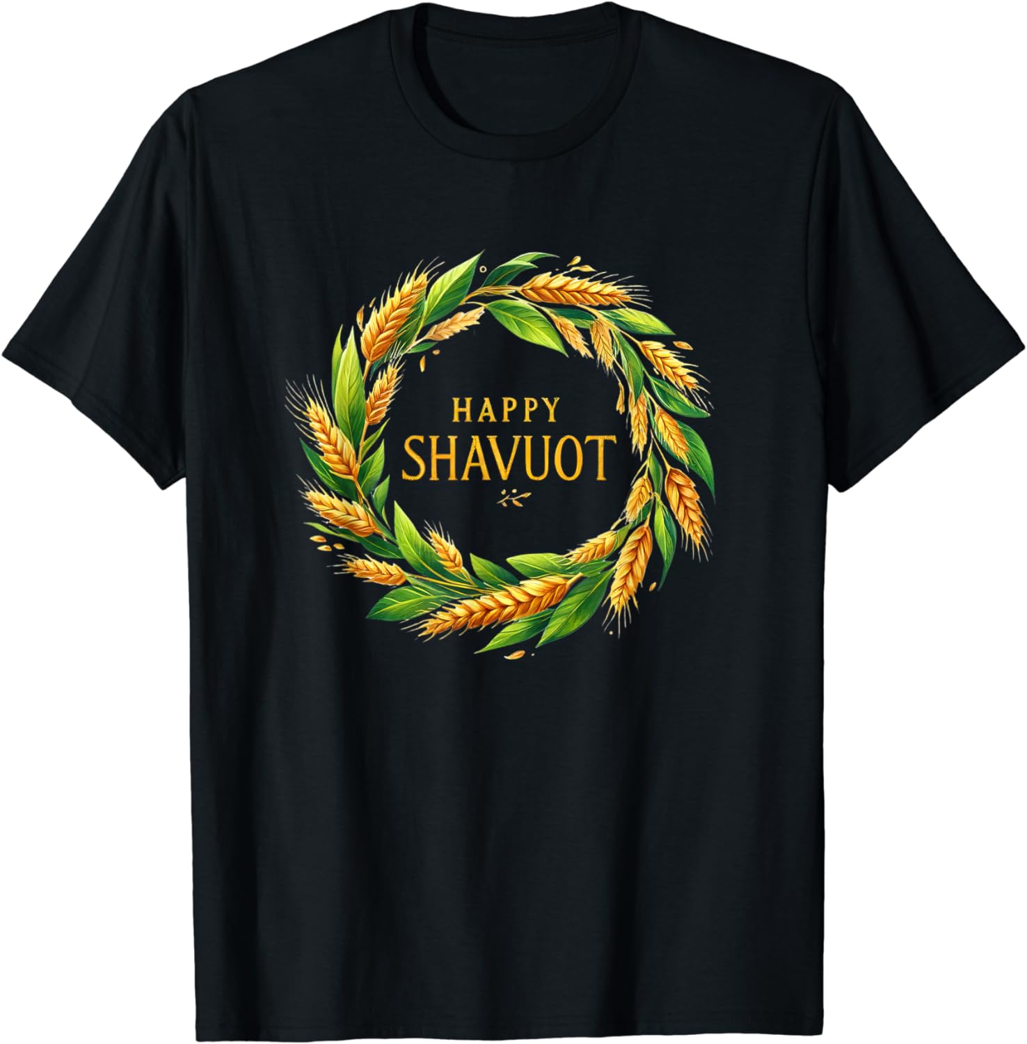 Happy Shavuot Wheat Harvest Jewish Summer Holiday Festival Cotton T-Shirt - Walmart.com