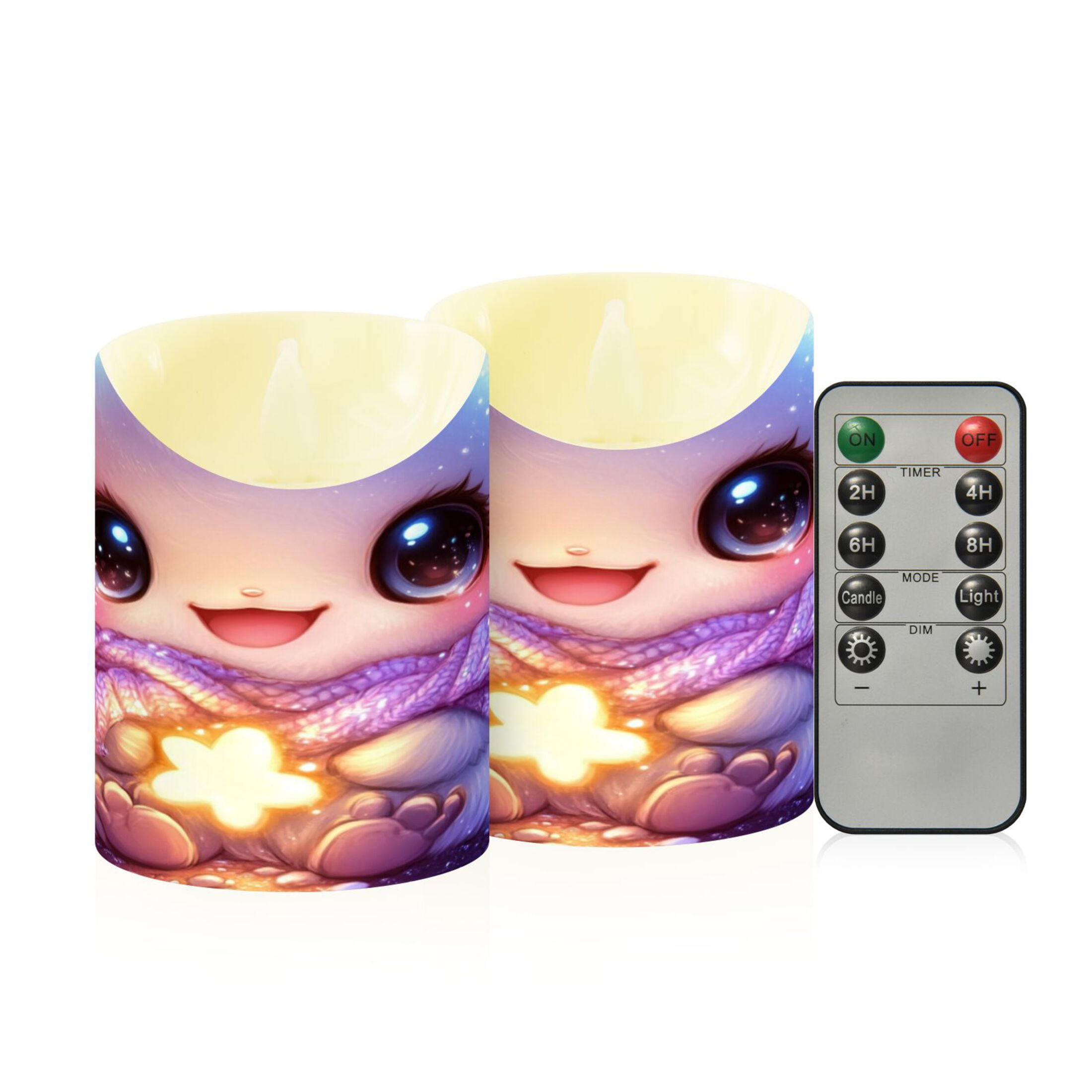 Happy Sheep in Stars Flameless Candles 2 PCS with Remote Realistic ...
