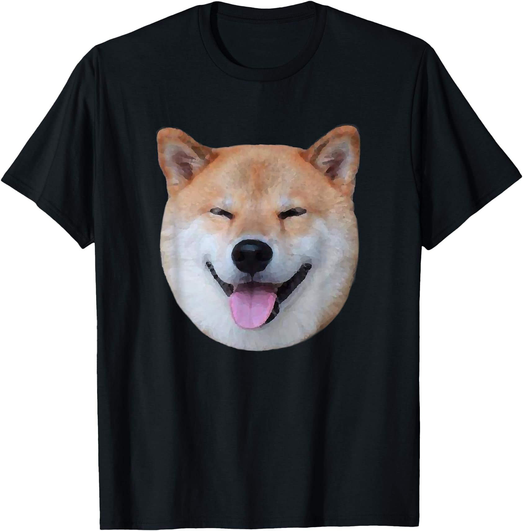 Happy Shiba Inu Shirt Doge Meme Smile Furry Dog T Shirt,Sand color,size ...