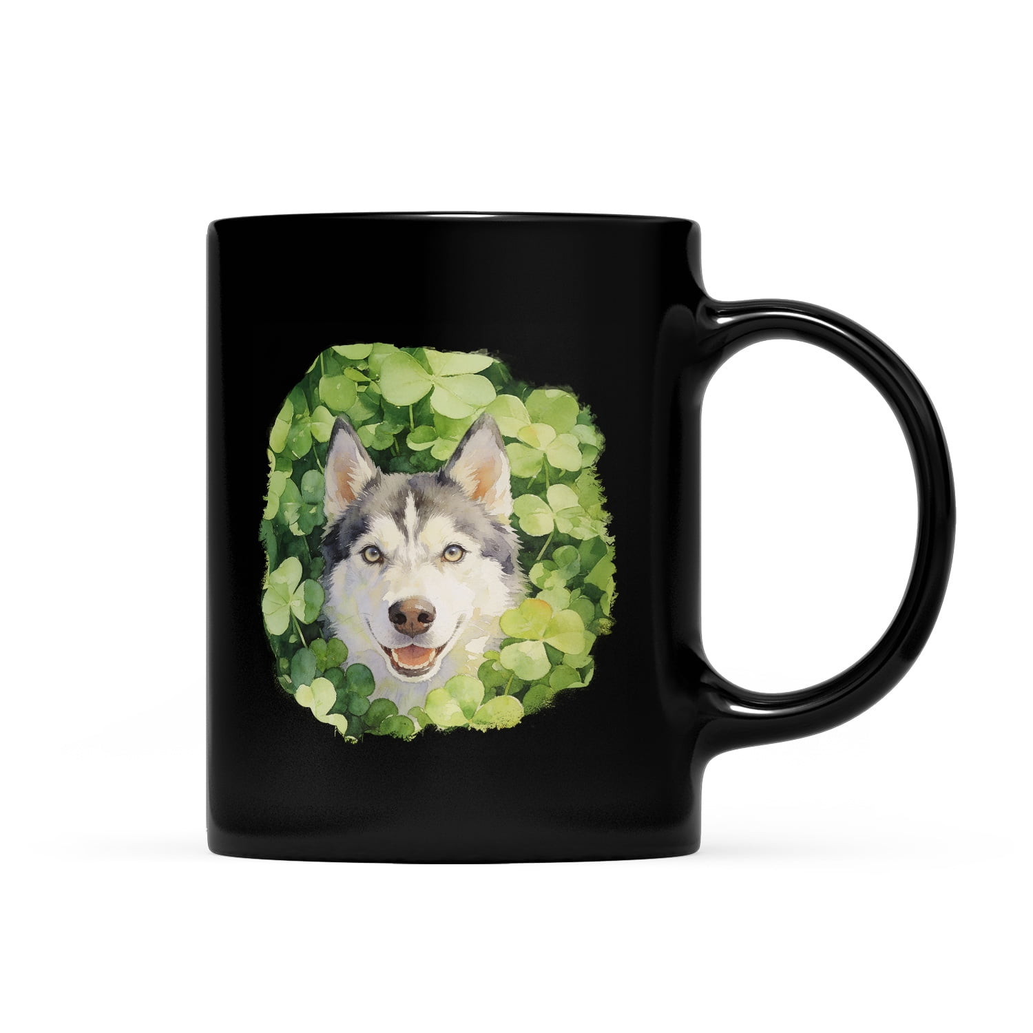 Happy Siberian Husky Welcome St Patrick's Day Lucky Shamrocks Clover ...