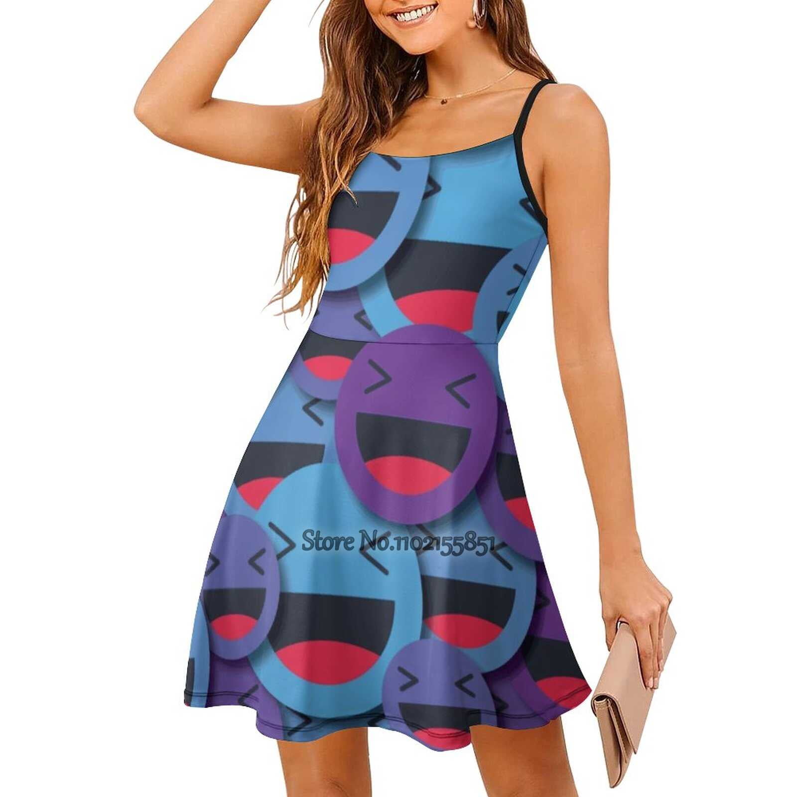 Happy Smile Face Back Lacing Backless Dress Square Neck Dress Evening ...