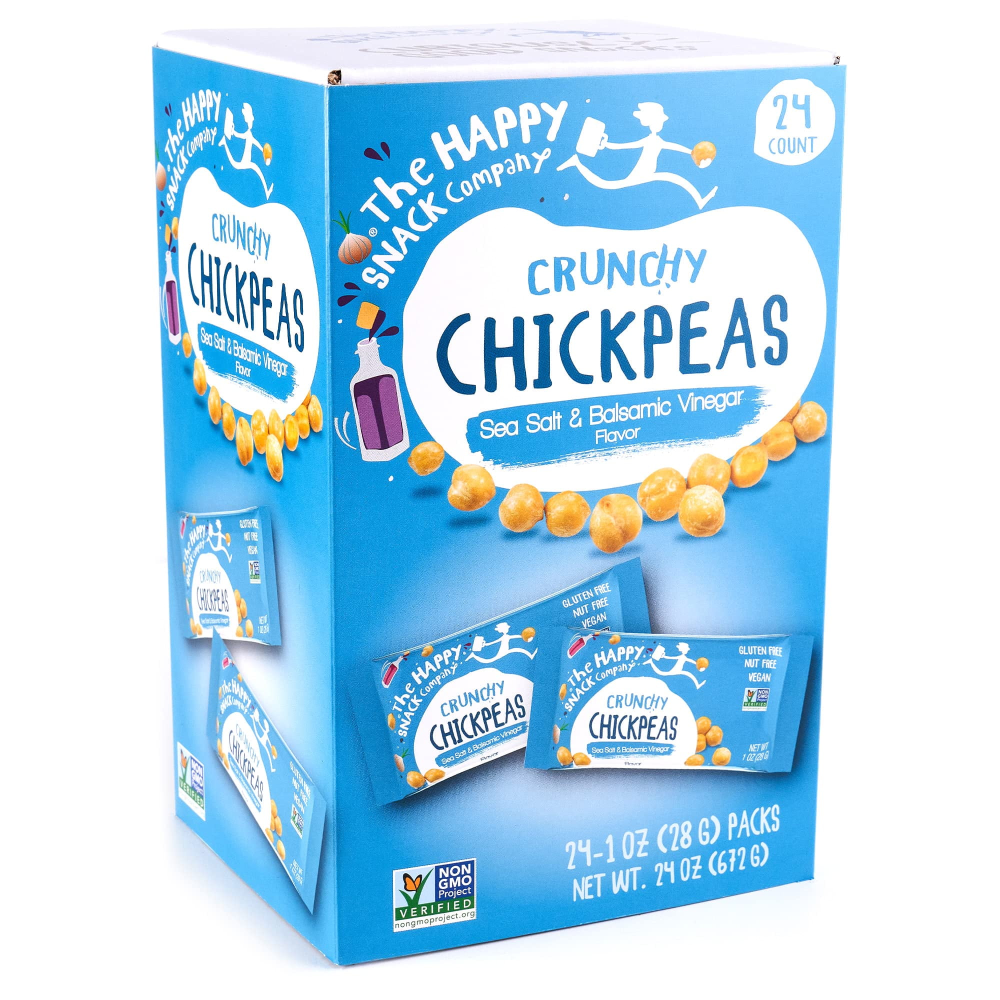 The Happy Snack Company IRF13 Crunchy Chickpeas Sea Salt & Balsamic ...