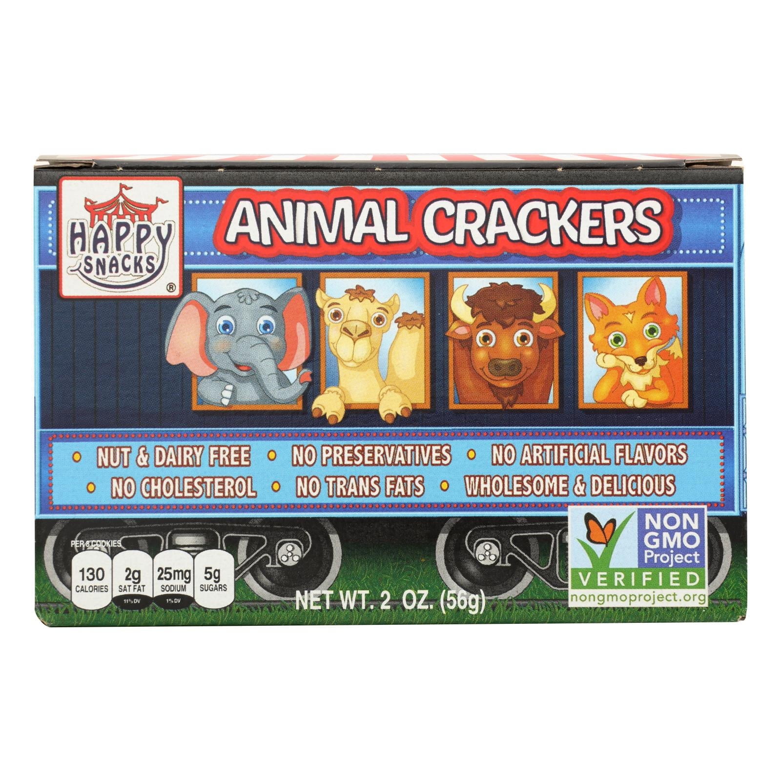 Happy Snacks Happy Snack, Animal Crackers - Case of 12 - 2 OZ - Walmart.com