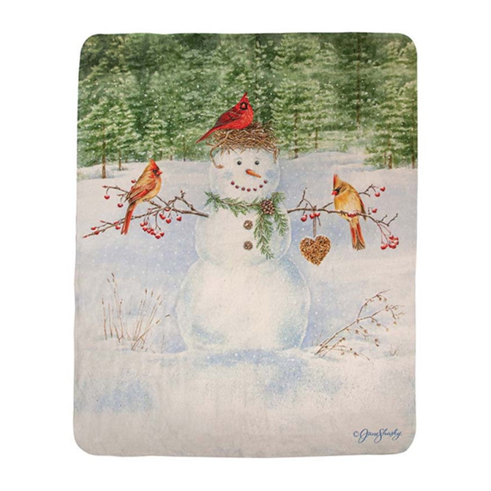Happy Snowman Sherpa Fleece Throw 50x60 inch Fleece Blanket - Walmart.com