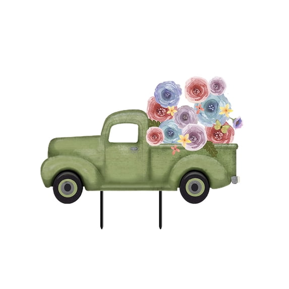 Happy Spring Pickup Truck Metal Art 31.5" x 15" Briarwood Lane ...
