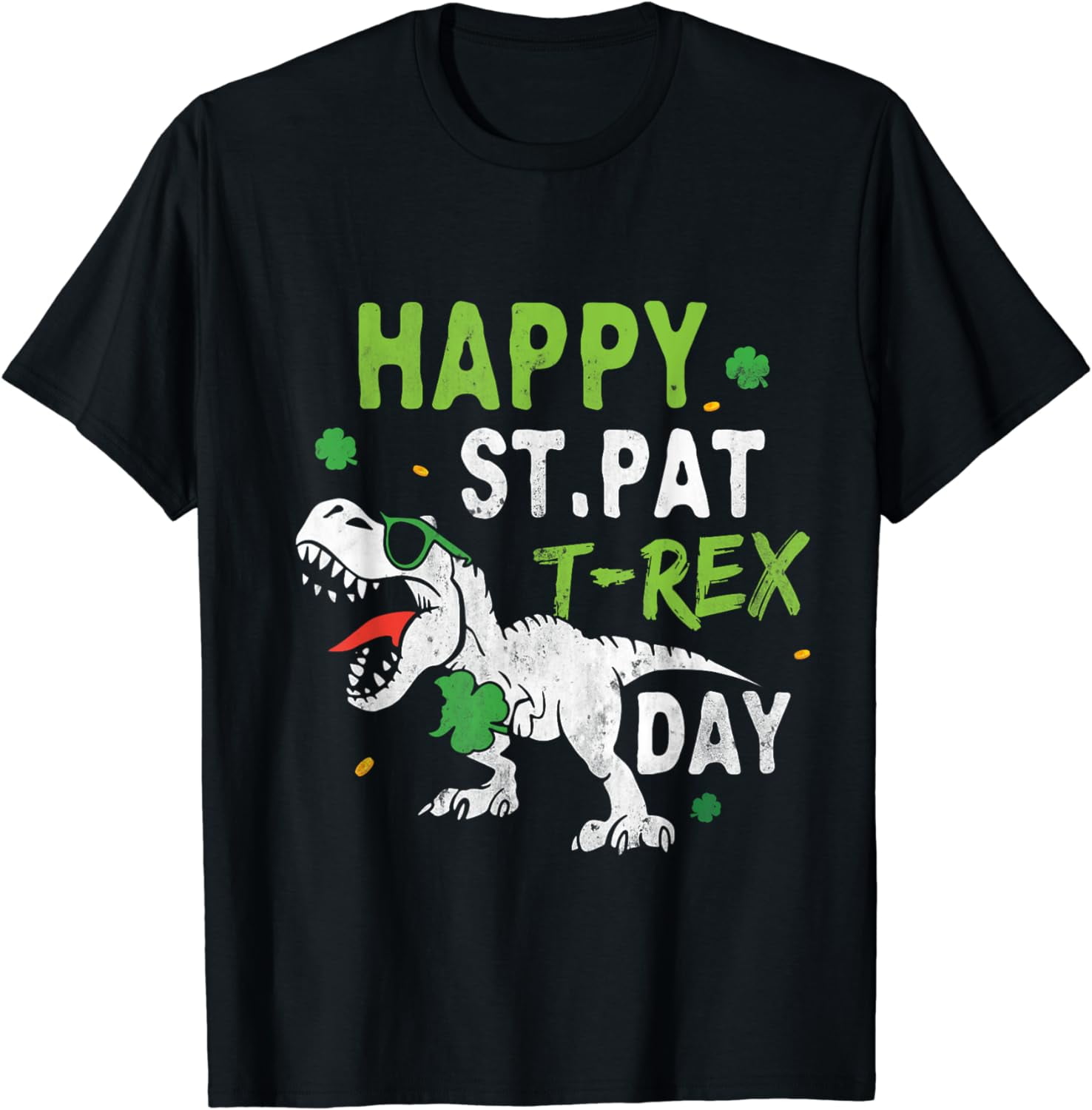 Happy St Pat Rex Day Shirt St Patricks Dinosaur Toddler Boys T-Shirt ...