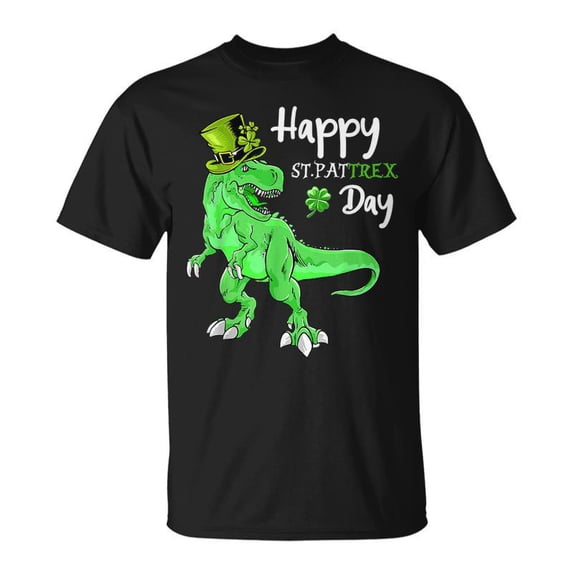 Happy St Pat Rex Day St Patricks Day Dinosaur TShirt - Walmart.com