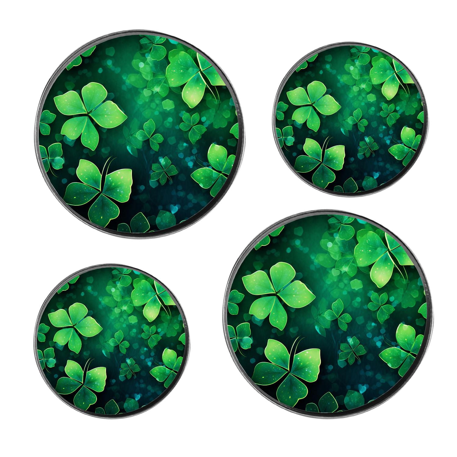 Happy St Patrick Day Lucky Four Leaf Clover Shamrock Print Stove Burner ...