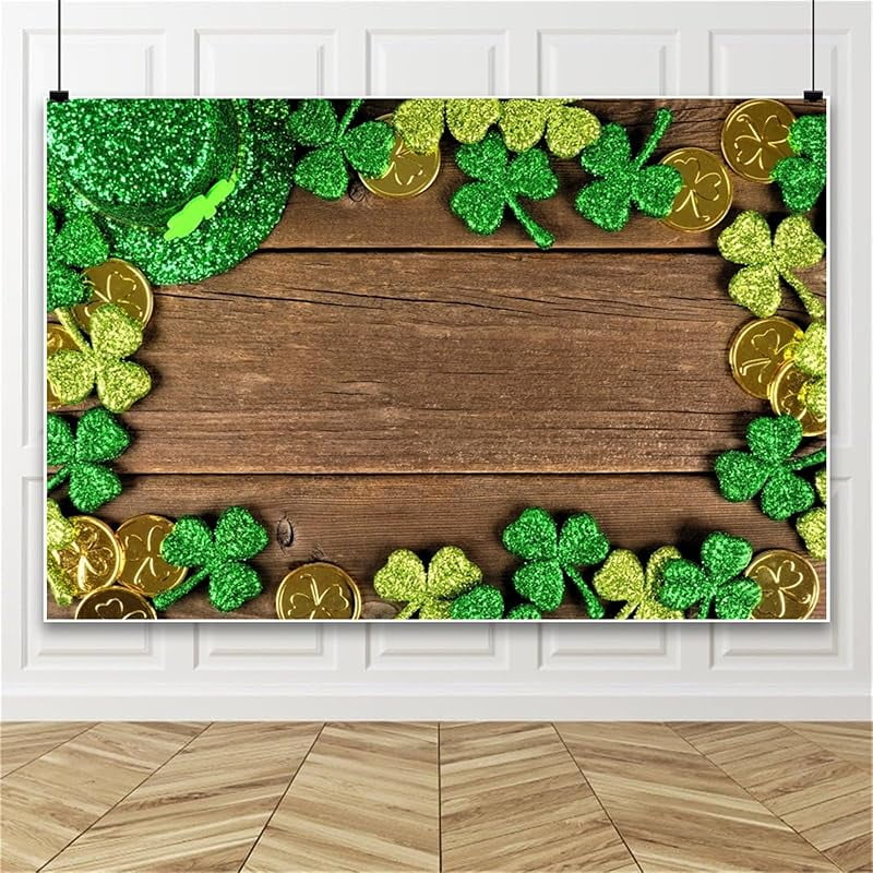 Happy St Patrick's Day Backdrop Wooden Wall Board Photography Backdrops ...
