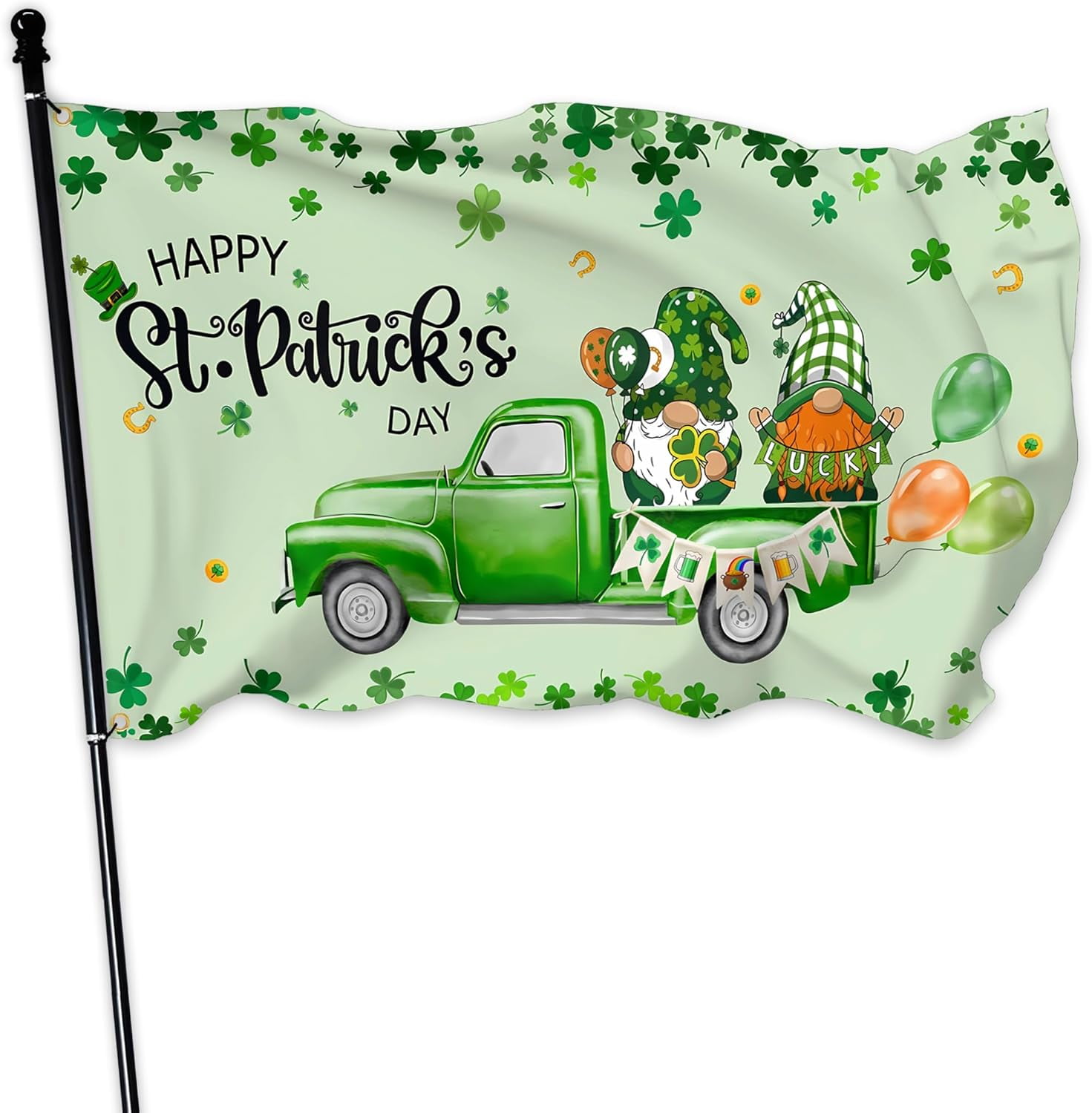 Happy St Patrick's Day Flag 2X3 ft Outdoor 17 March Day Flag Polyester ...