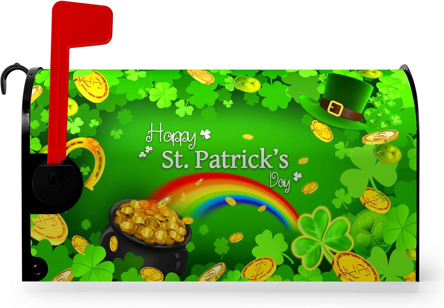 Happy St Patrick''s Day Mailbox Cover Magnetic Large Size 25.5" X 21 ...