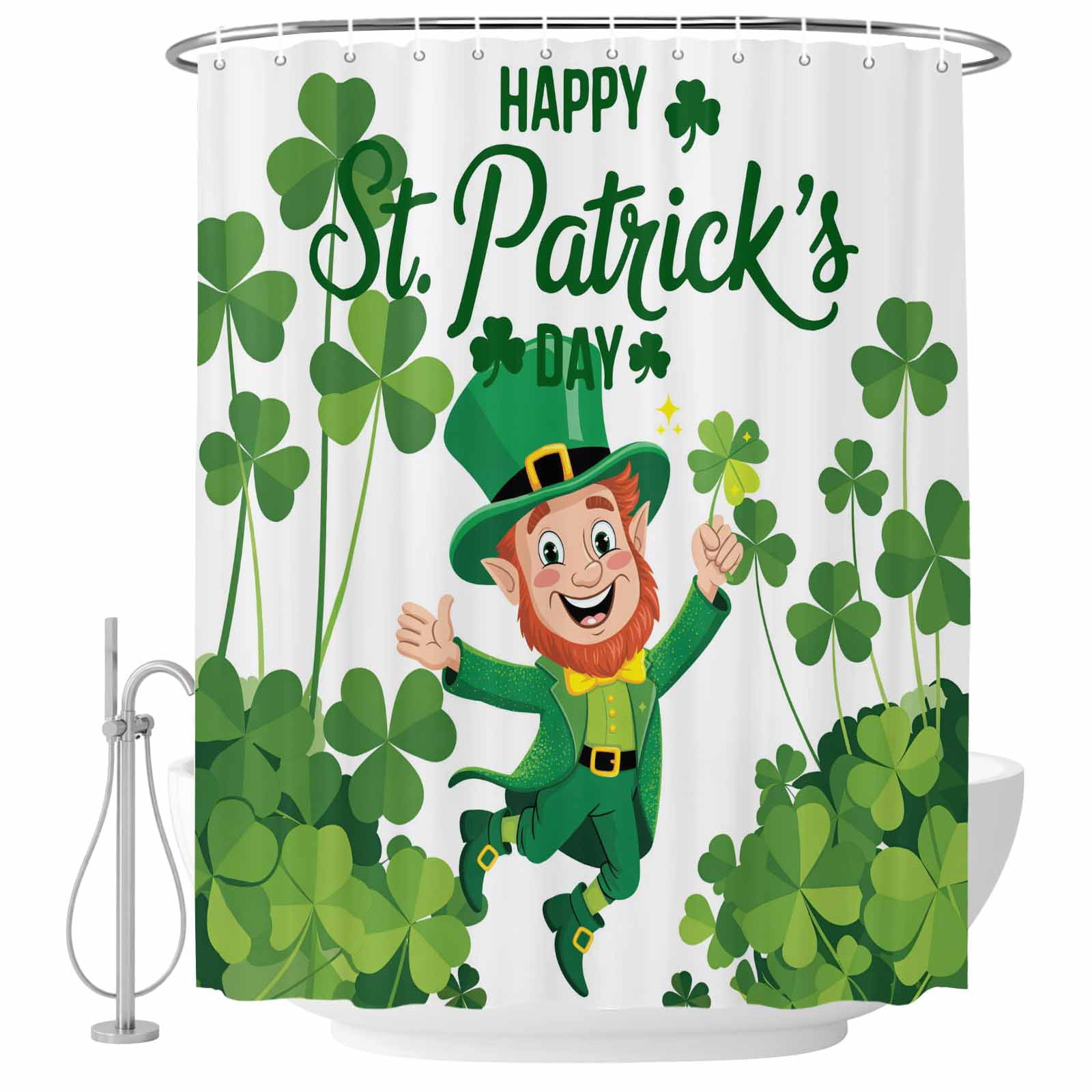 Happy St. Patrick's Day Shower Curtain, Waterproof Shower Curtains for ...