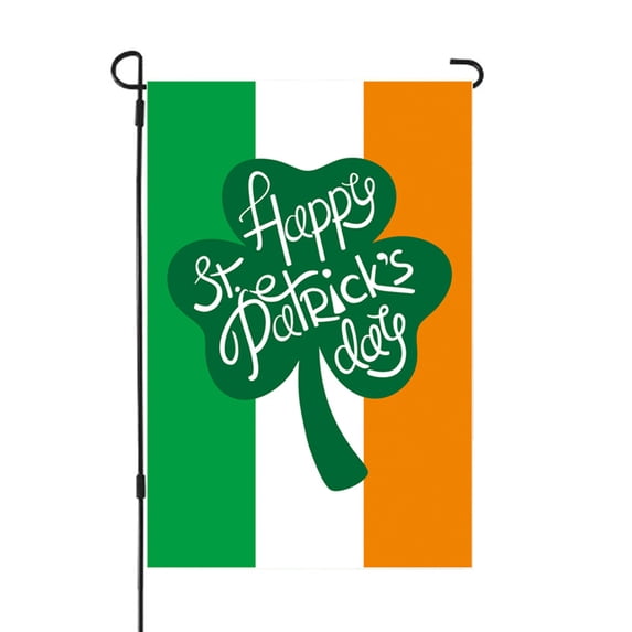 Happy St Patricks Day House Garden Flags,Shamrock Buffalo Check Plaid ...