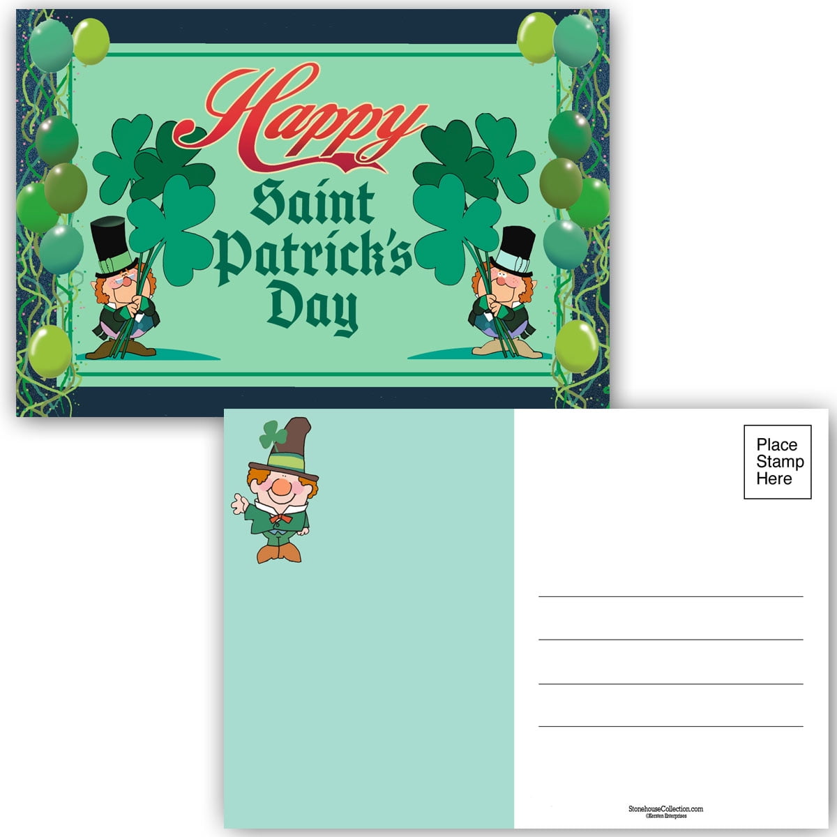 Happy St Patricks Day Postcards - 4 x 6 Happy St Patricks Day Postcards ...
