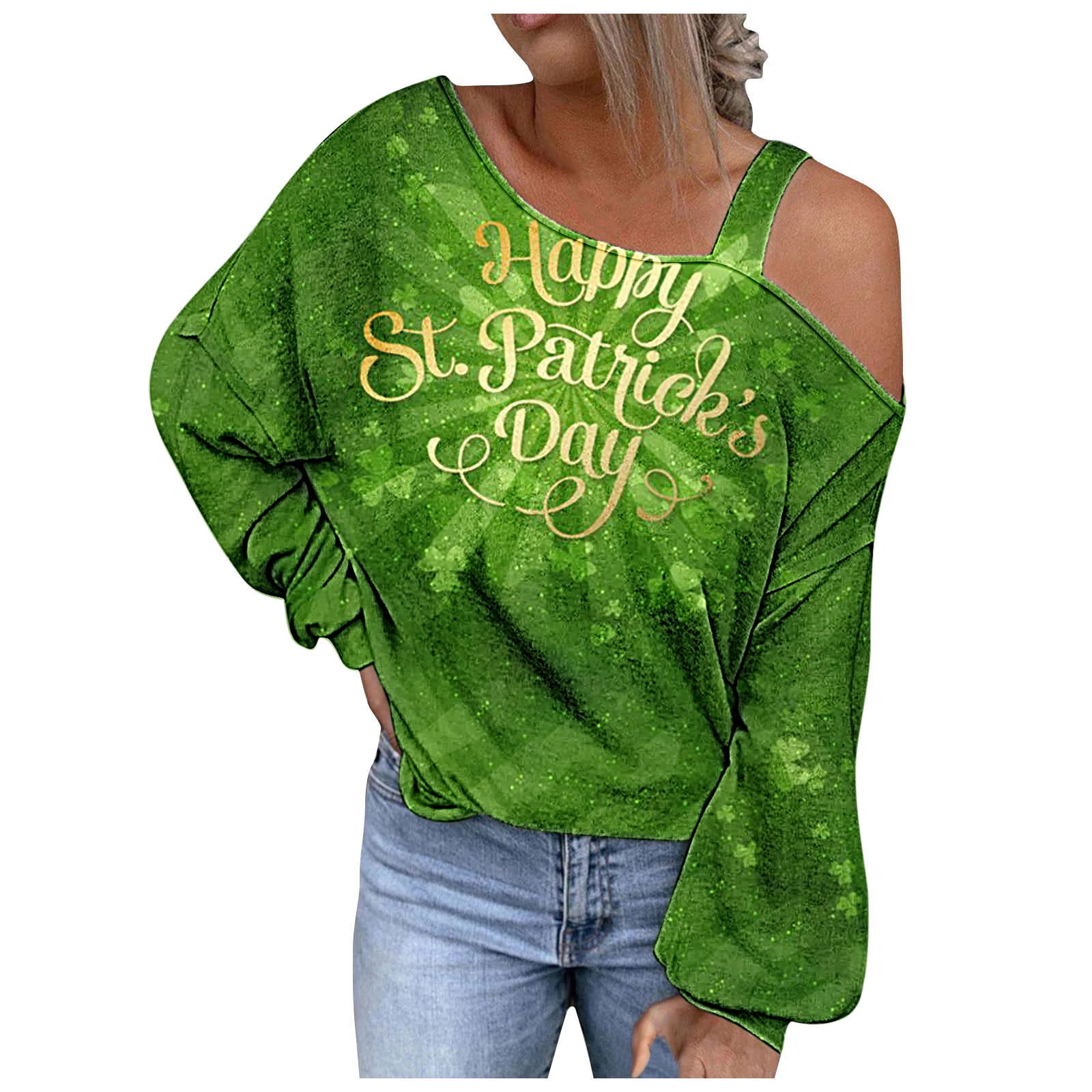 Happy St Patricks Day Shirts Women 2024 On Clearance Plus Size