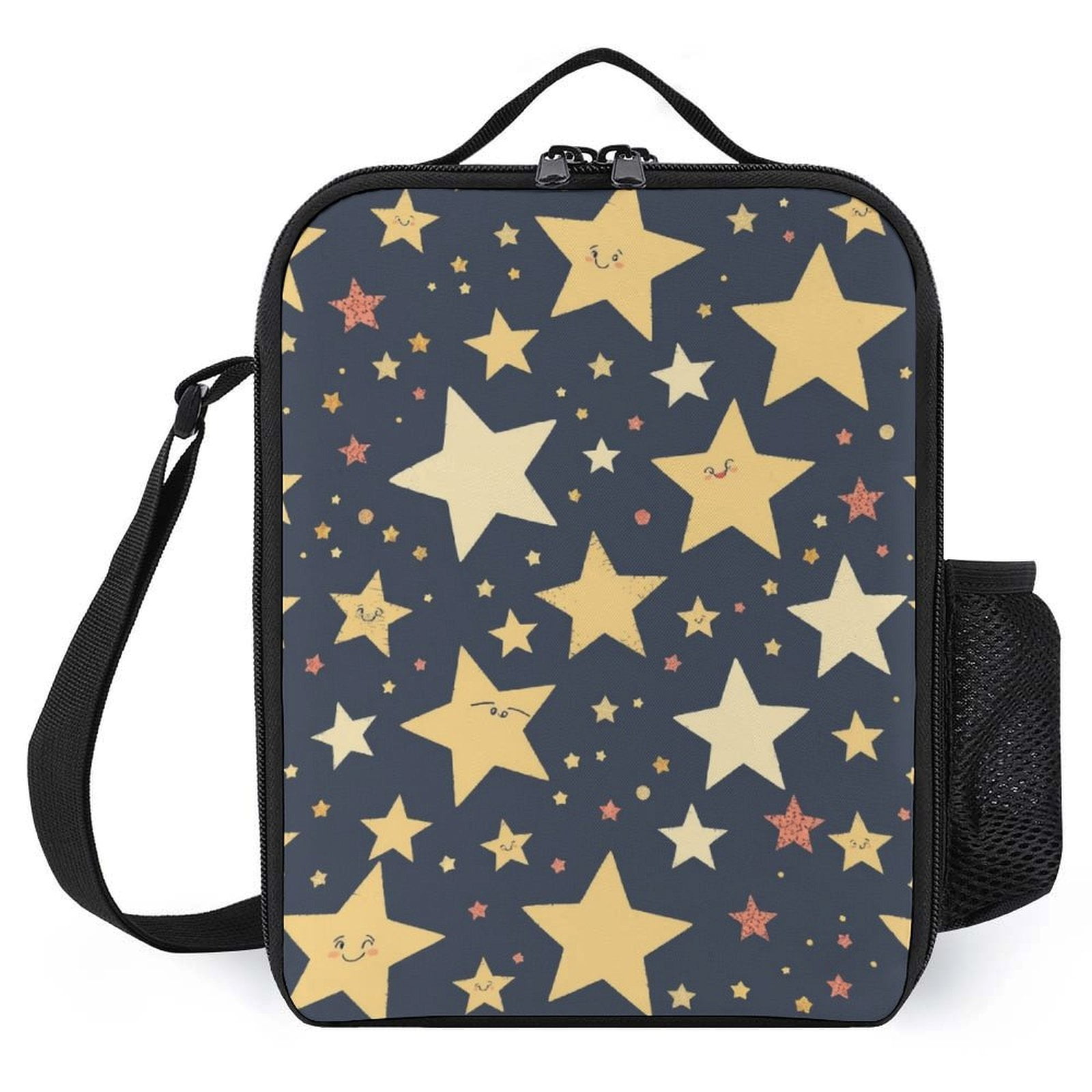 Happy Star Pattern Messenger Bag Cartoon Teenage Crossbody Bag Lunch ...