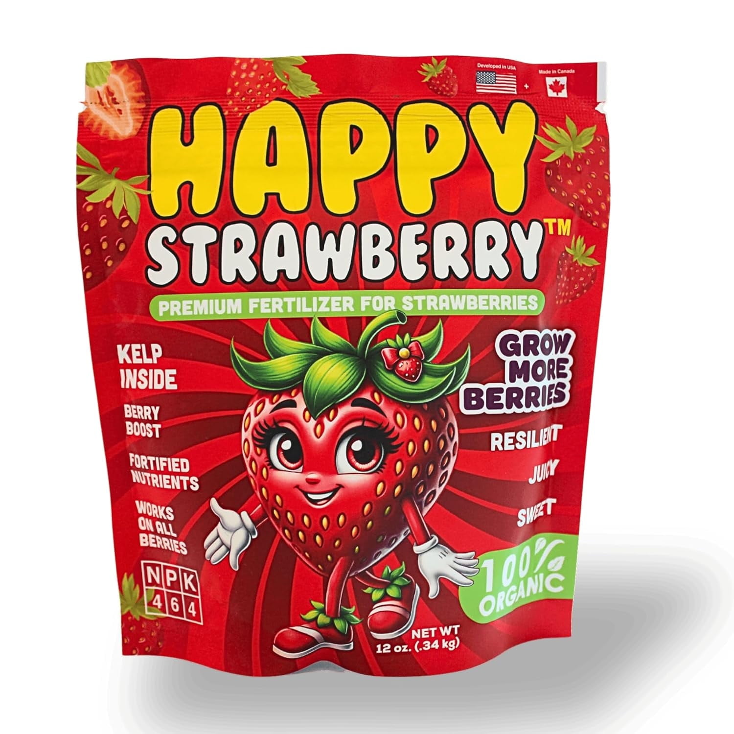 Happy Strawberry Fertilizer Organic Premium Fertilizer for Strawberries ...