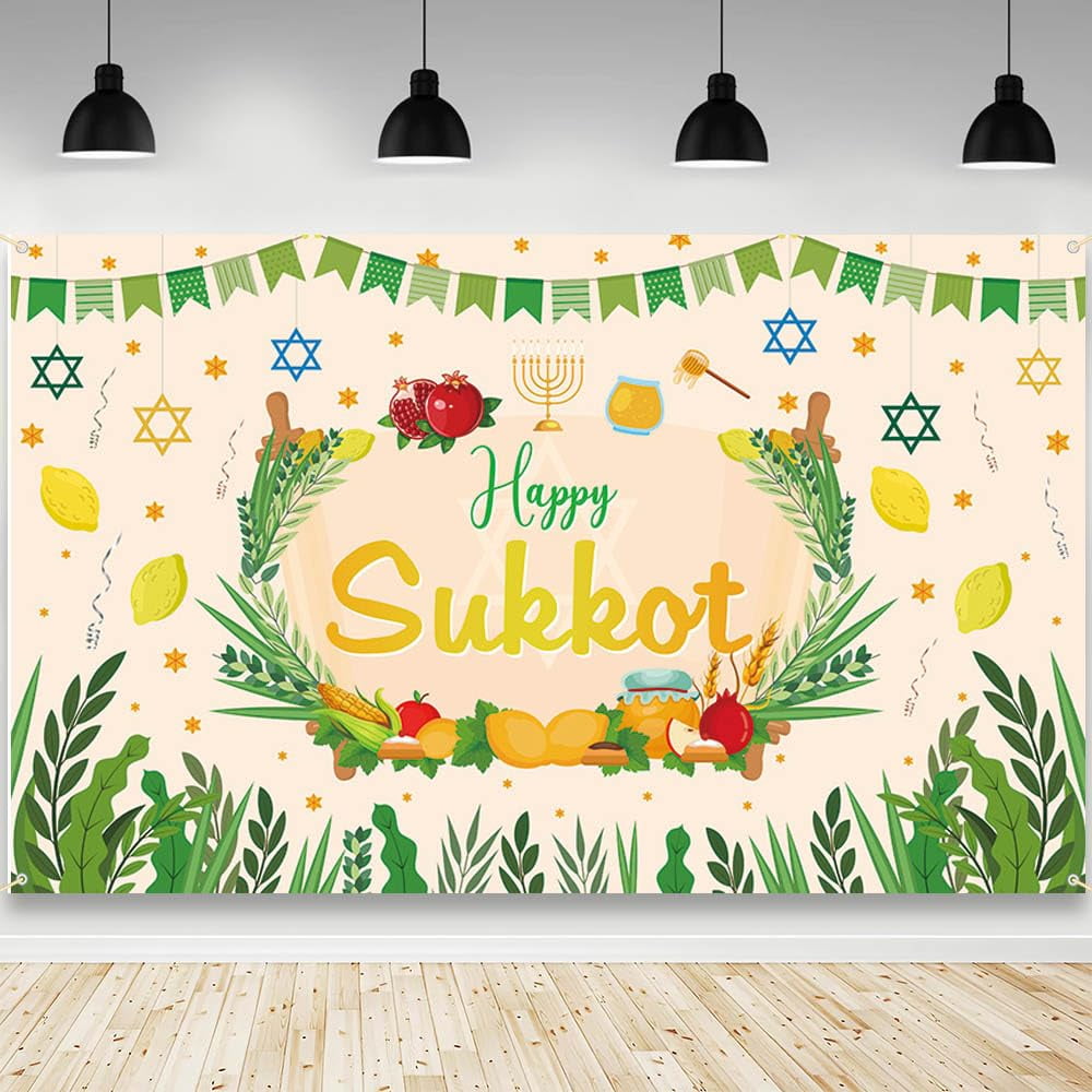 Happy Sukkot Backdrop Jewish Holiday Sukkah Photography Background ...