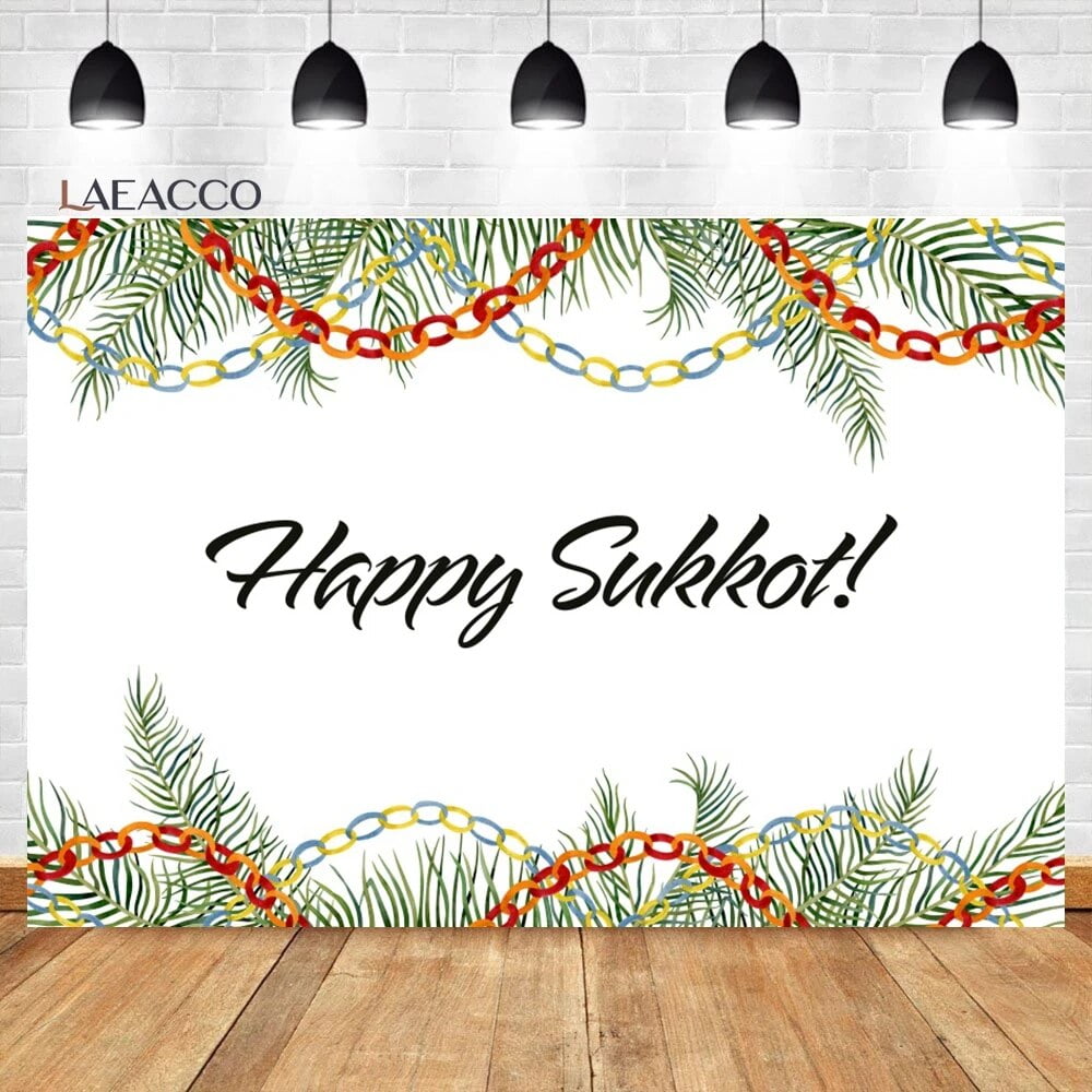 Happy Sukkot Backdrop Sukkah Etrog Lulav Jewish Holiday Celebration ...