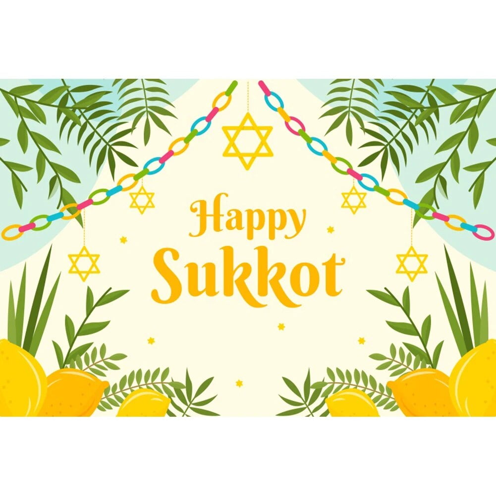 Happy Sukkot Jewish Holiday Backdrops Communion Tabernacles Home Party ...