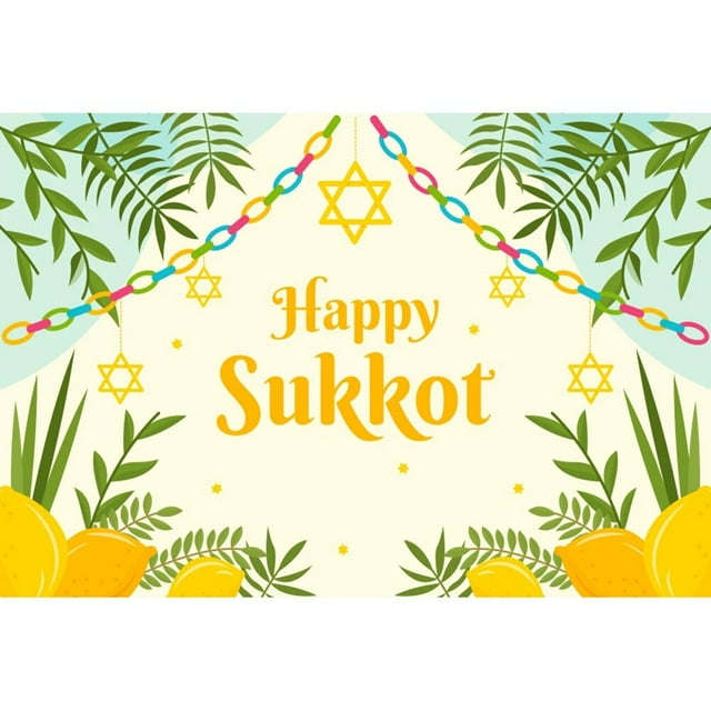 Happy Sukkot Jewish Holiday Backdrops Communion Tabernacles Home Party ...