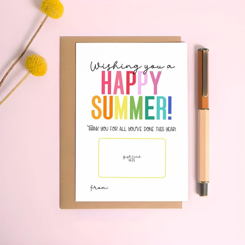 Happy Summer Greeting Card – Colorful Design with Personal Touch ...