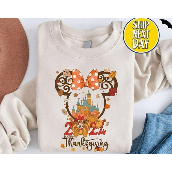 Happy Thanksgiving 2025 Mouse Pumpkins Sweatshirt, Family Fall Trip ...