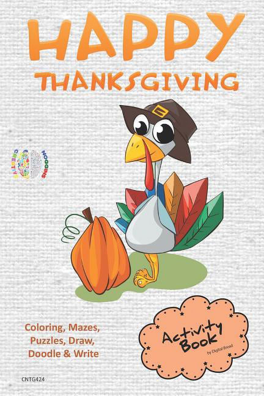 Happy Thanksgiving Activity Book Coloring, Mazes, Puzzles, Draw, Doodle ...