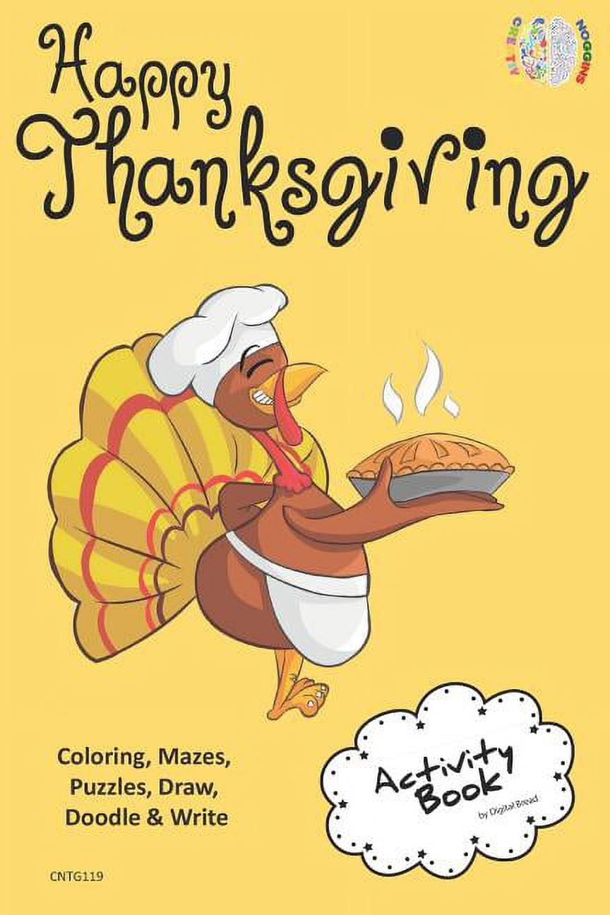 Happy Thanksgiving Activity Book Coloring, Mazes, Puzzles, Draw, Doodle ...